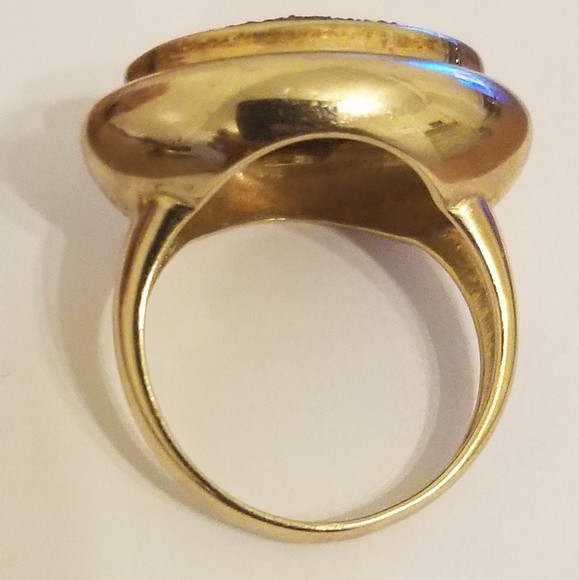 Jewelry | Ot 925 Turkey Sterling Silver Gold Plated Ring | Poshmark